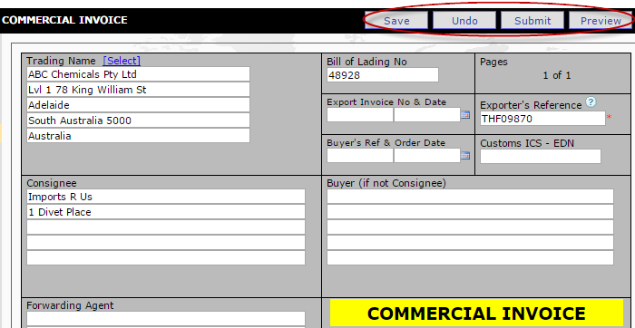 Submitting Webdocs Shipments - eCertify Help