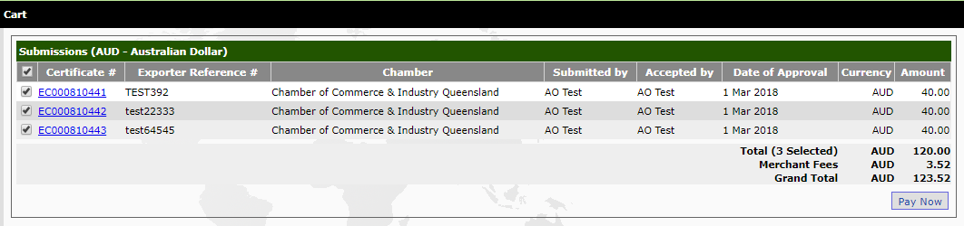 Cart Management - eCertify Help