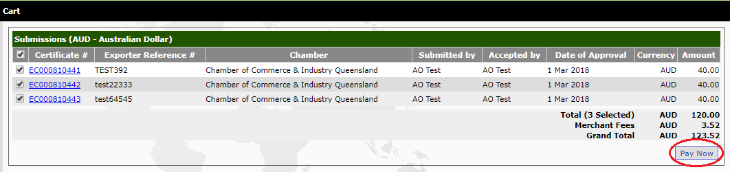 Cart Management - eCertify Help